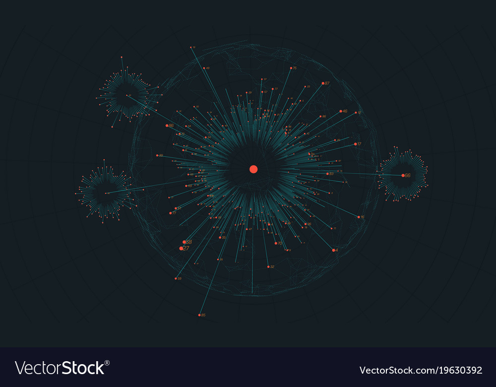 Big Data Circular Visualization Futuristic Vector Image