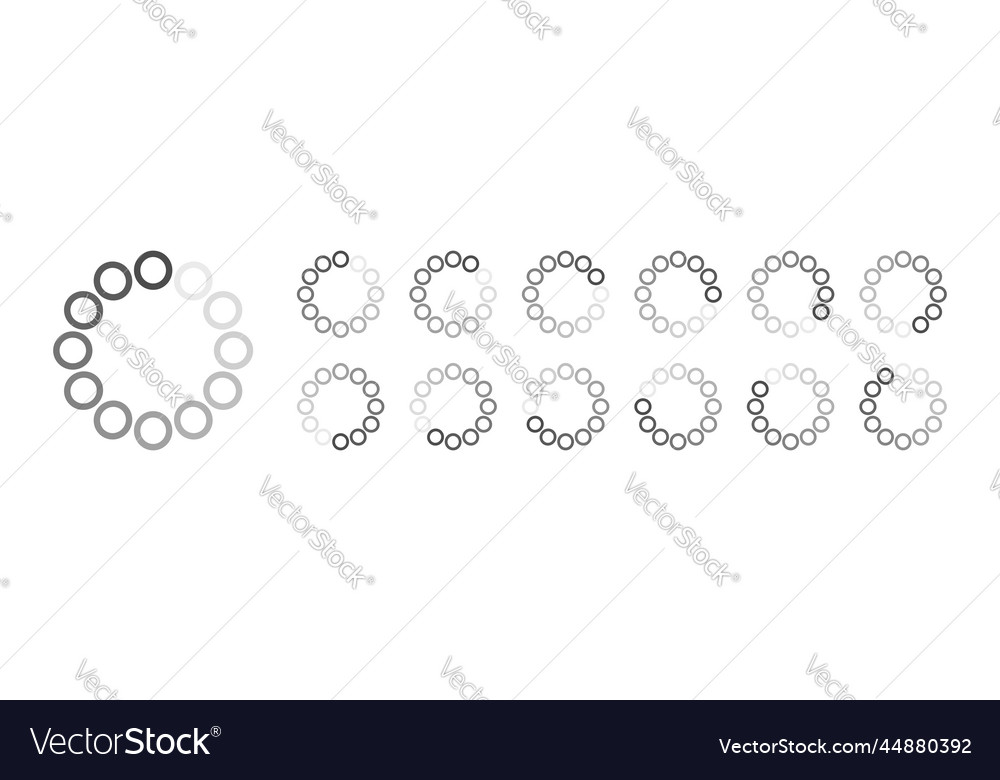 Circular loading buffering icons Royalty Free Vector Image
