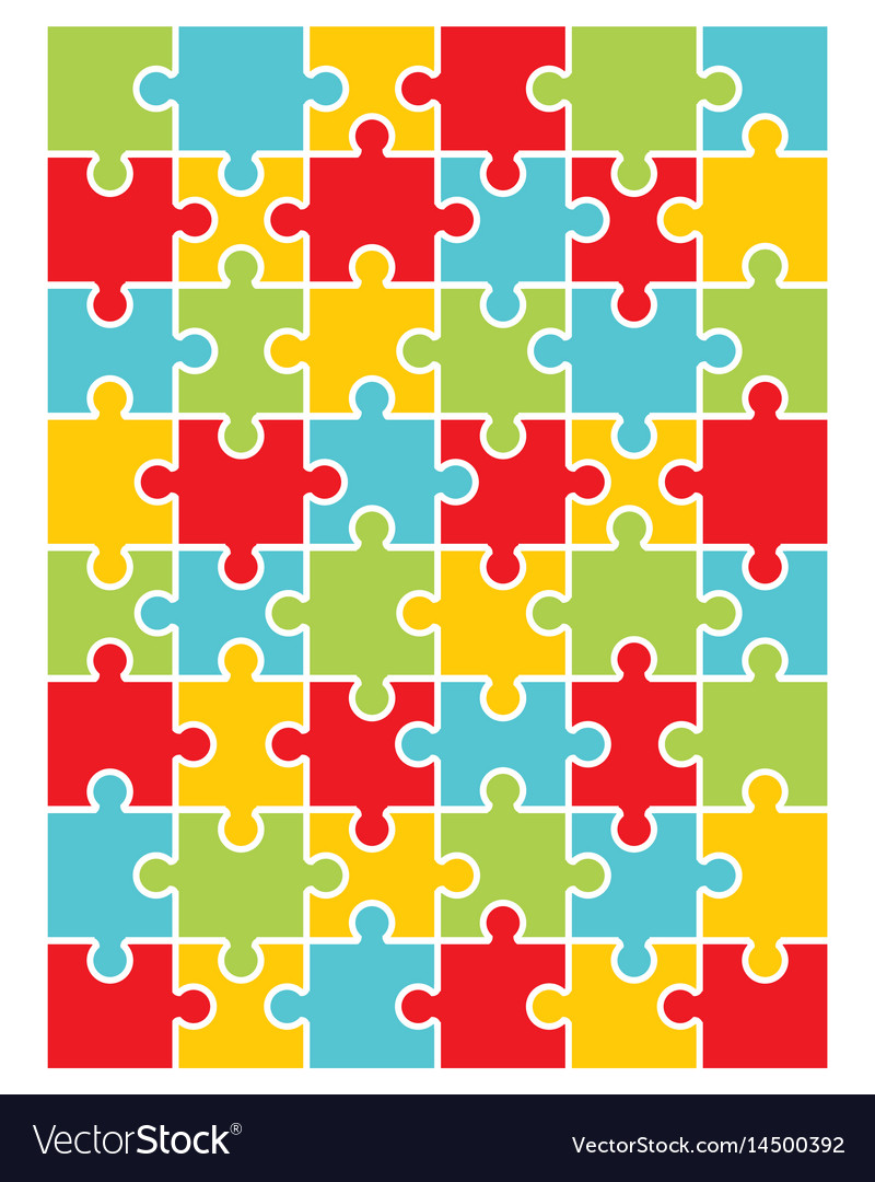 Colorful puzzle Royalty Free Vector Image - VectorStock