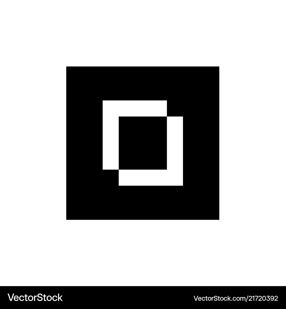 Digital letter o logo alphabet icon Royalty Free Vector