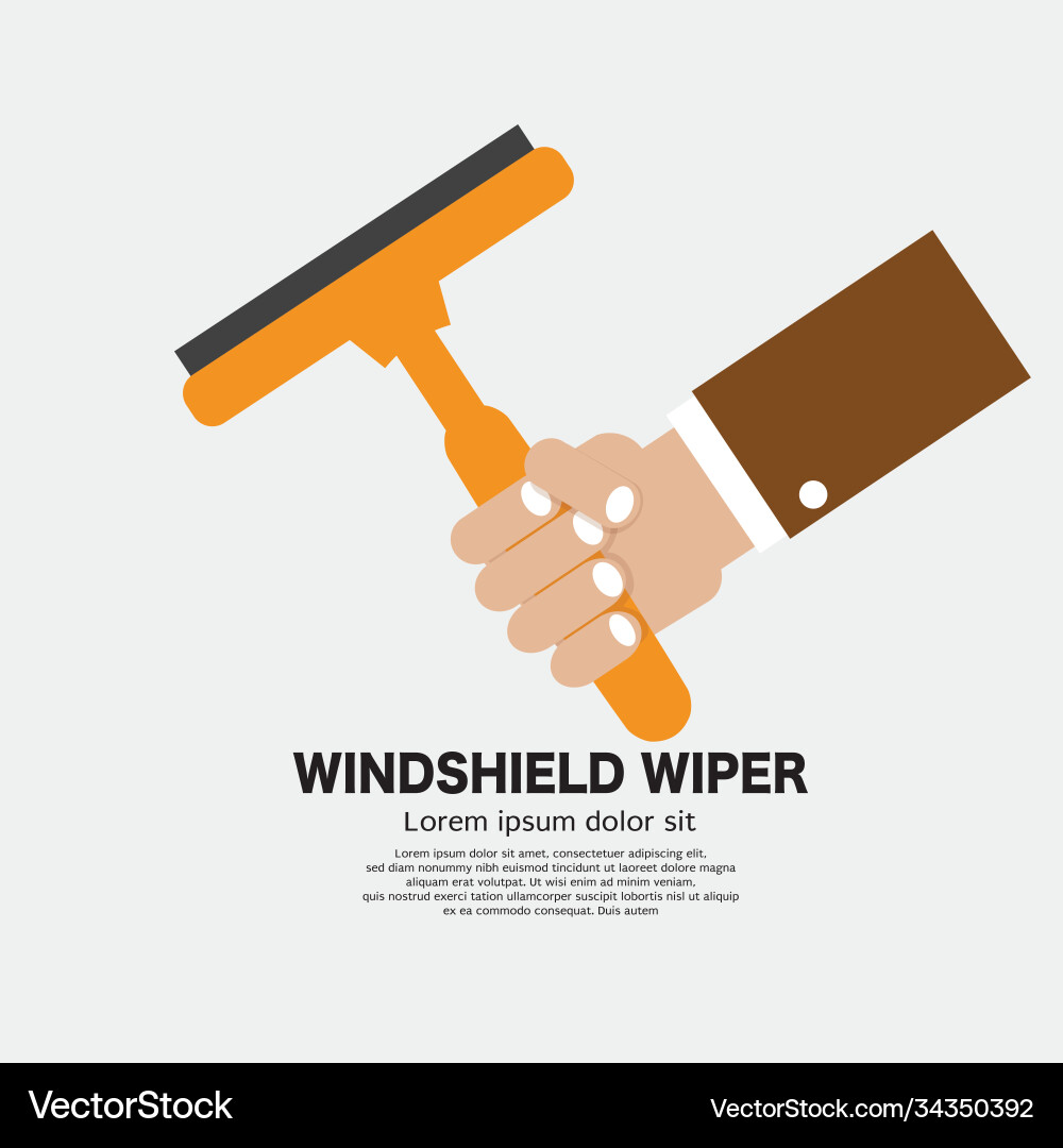 Flat design hand holding windshield wiper for car Vector Image