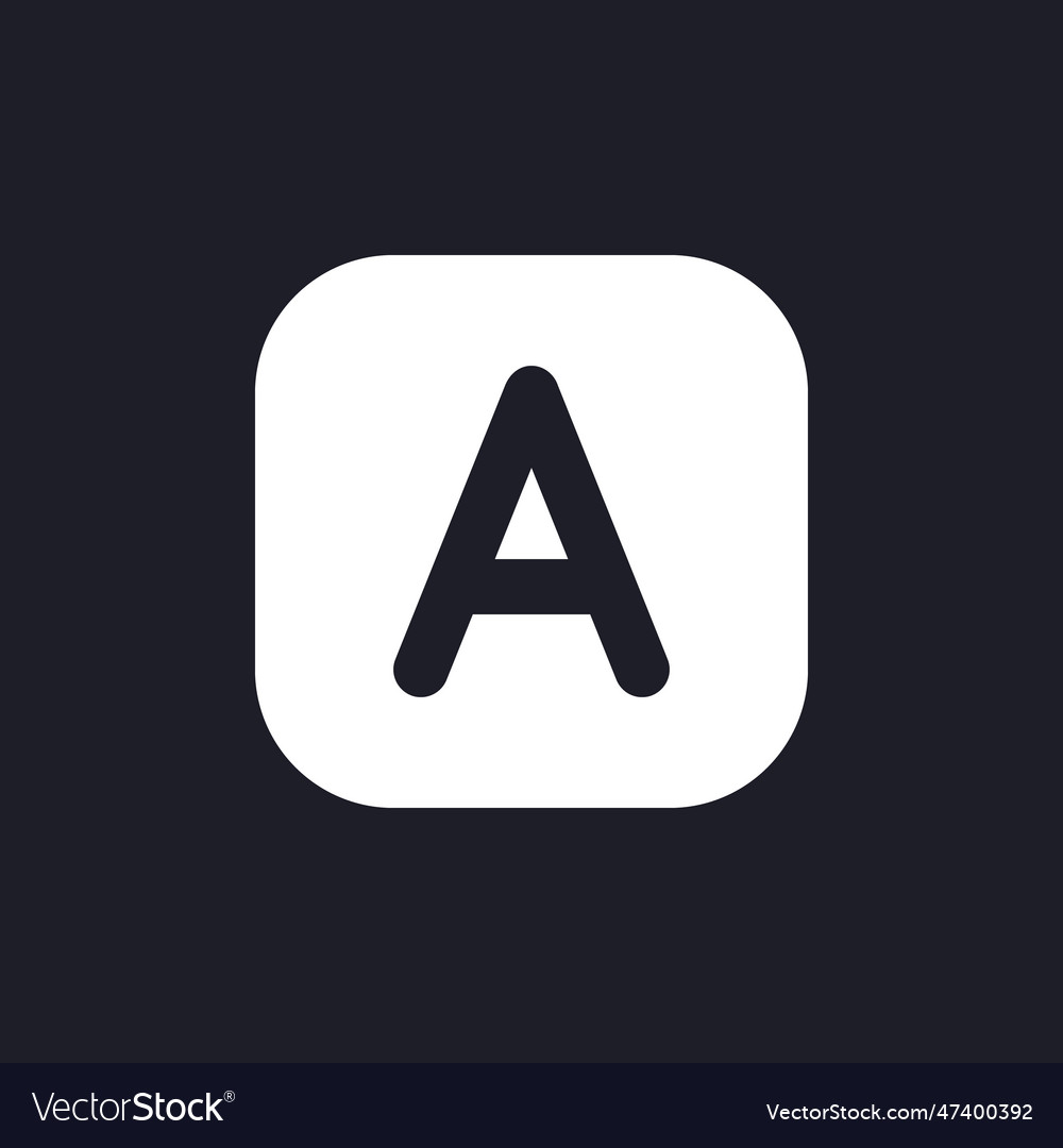 Font style white pixel perfect solid ui icon Vector Image