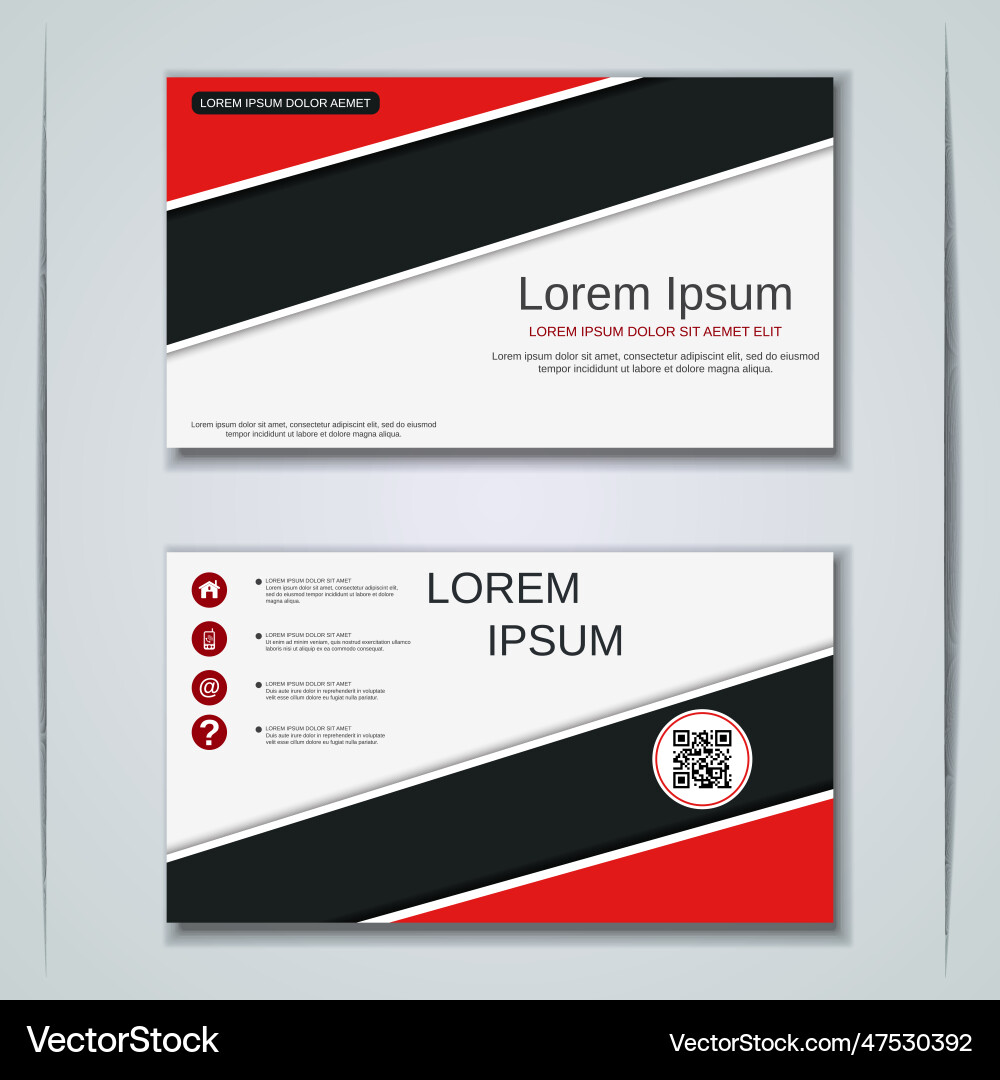 Modern business visiting card design template Vector Image