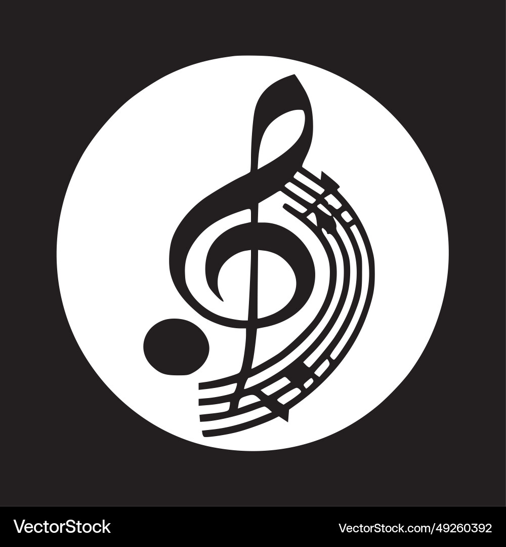 Music note - minimalist and simple silhouette Vector Image
