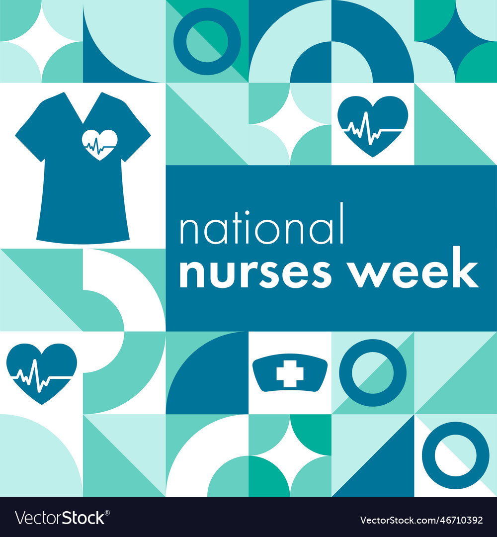 National nurses week holiday concept template Vector Image