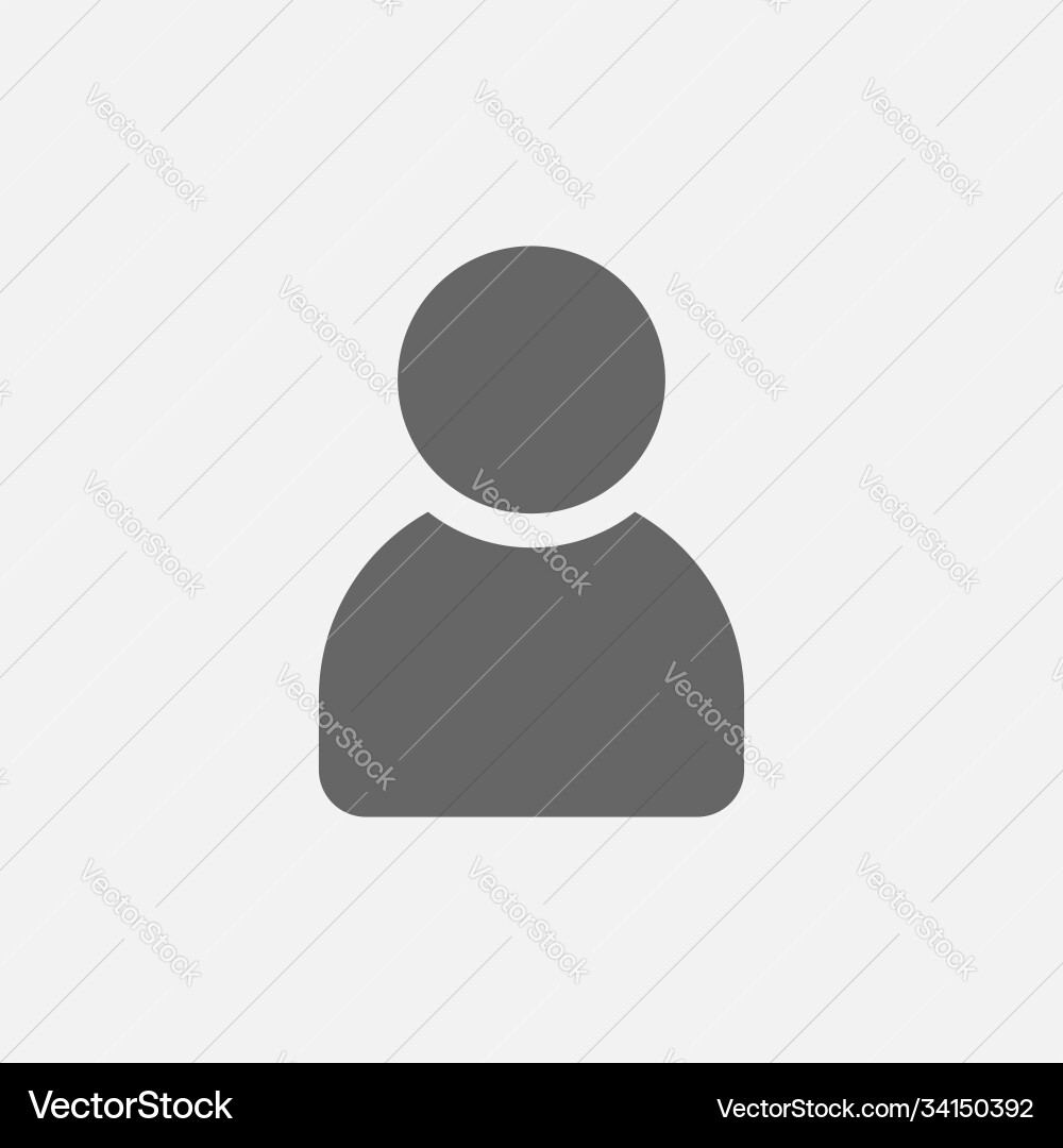 Person icon isolated on white background Vector Image