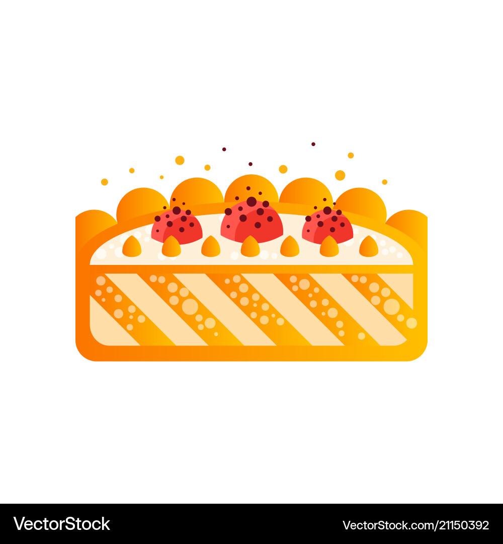 Piece of delicious cake Royalty Free Vector Image