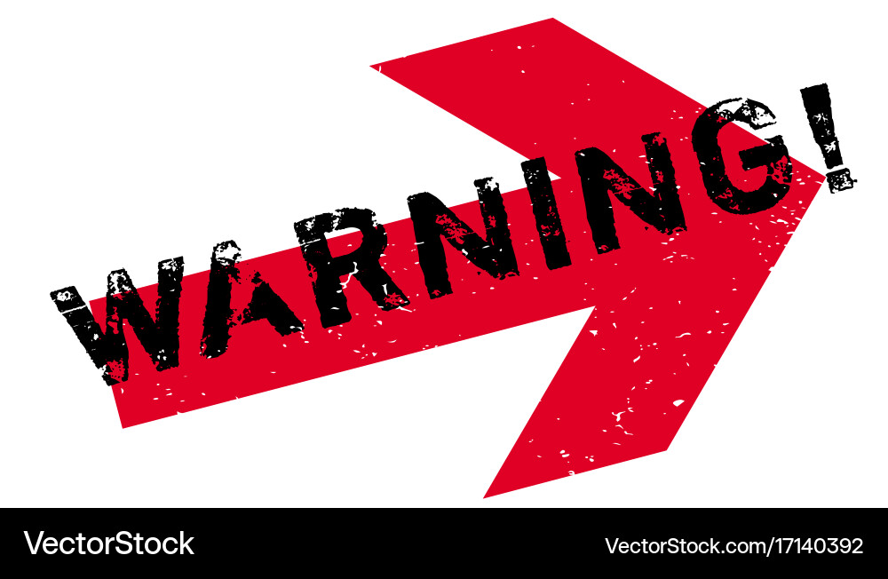 Warning rubber stamp Royalty Free Vector Image