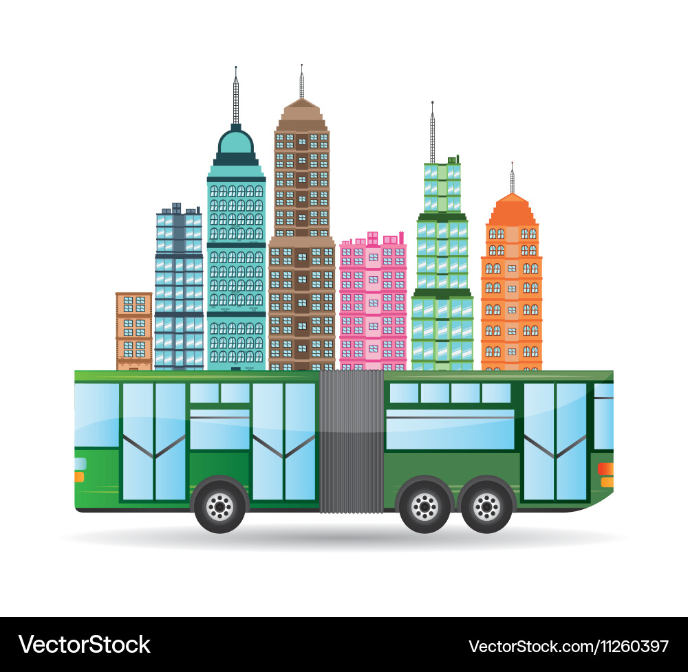 Bus vehicle and transportation design Royalty Free Vector