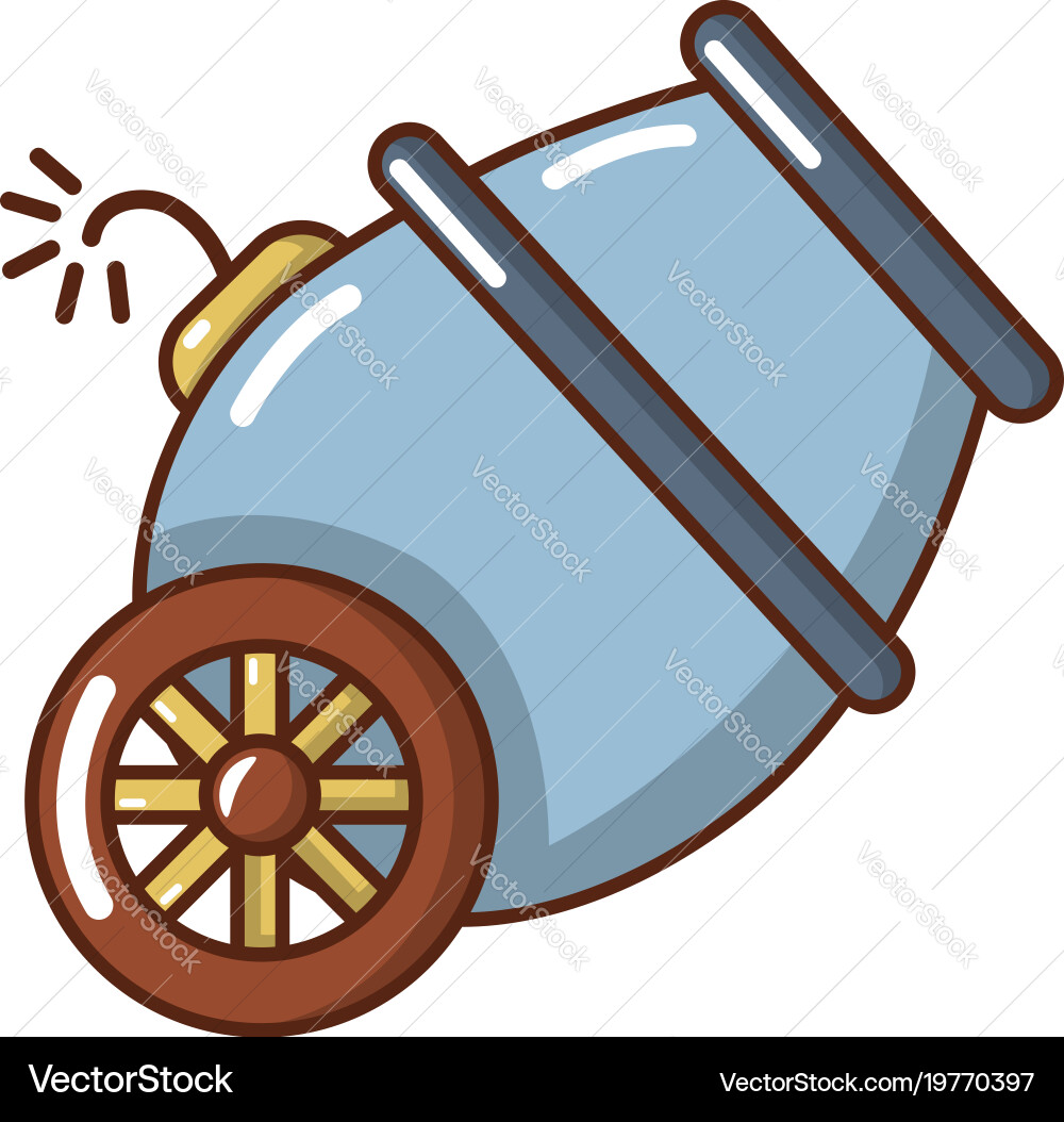 Fire gun icon cartoon style Royalty Free Vector Image