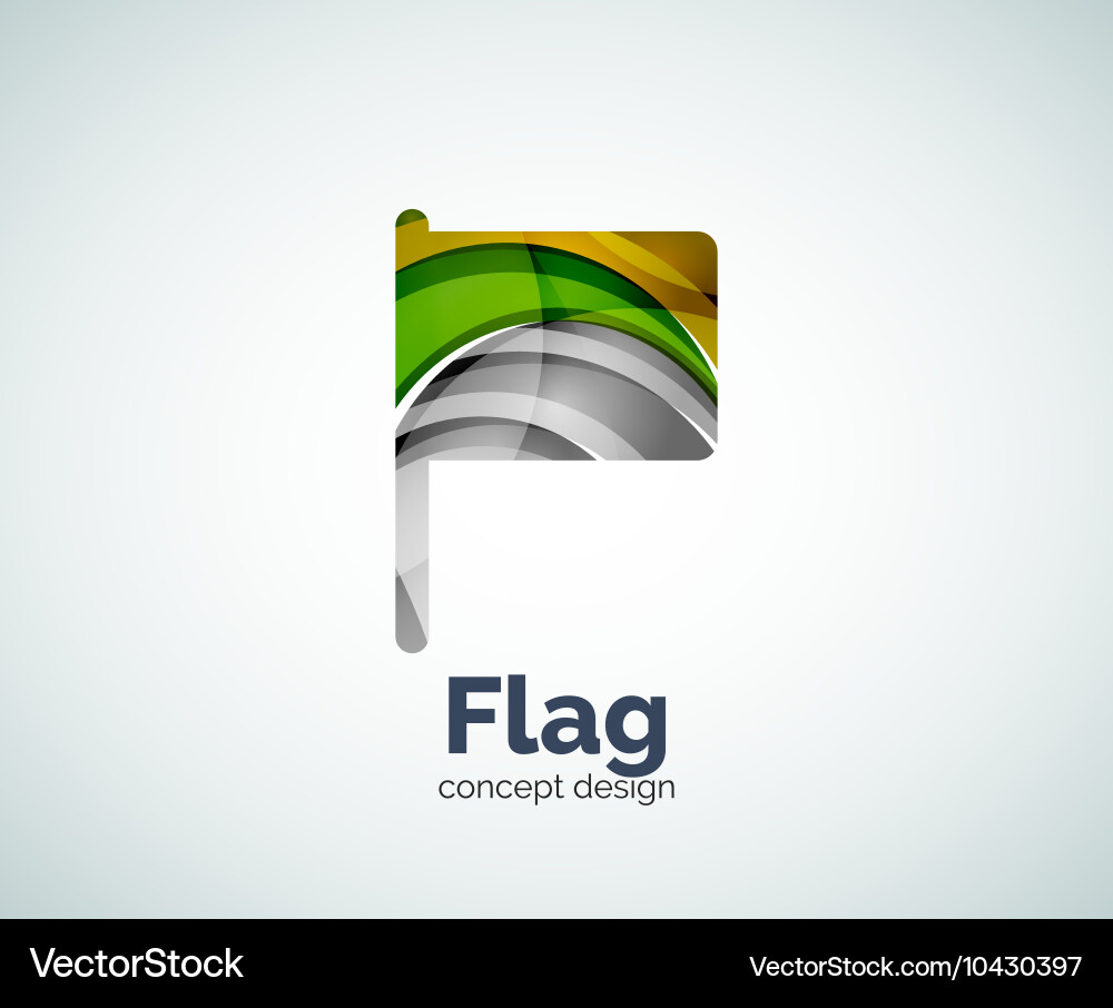 Flag logo template Royalty Free Vector Image - VectorStock