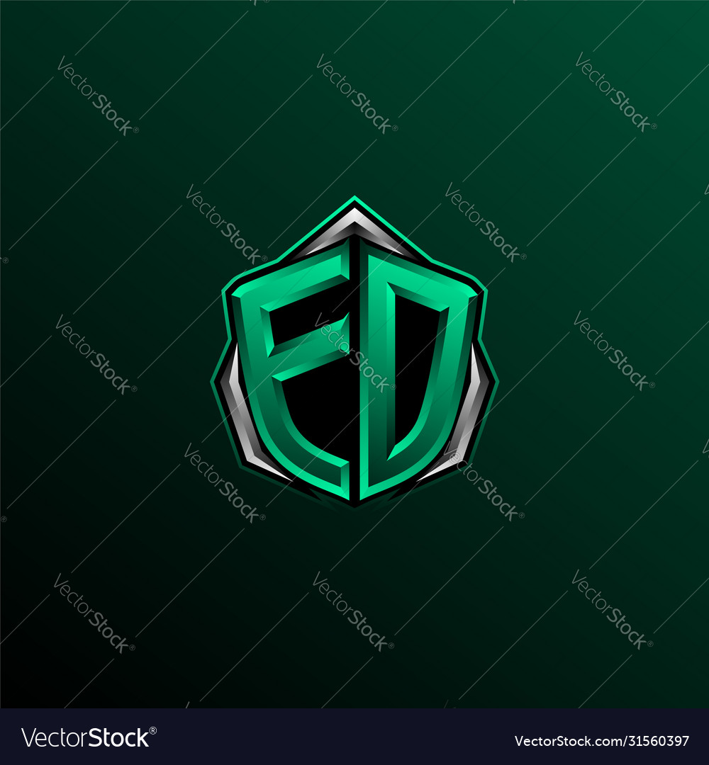 Initial ed logo design eo Royalty Free Vector Image