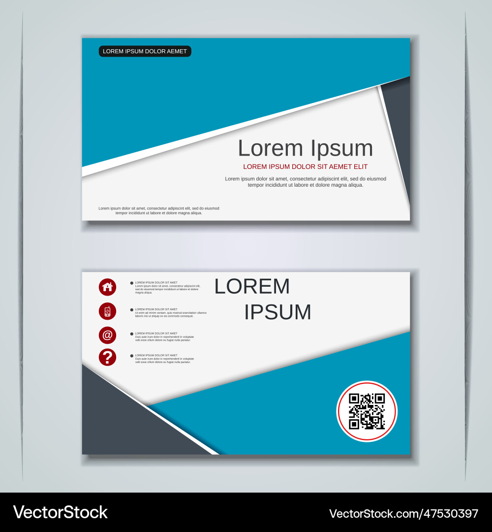Modern business visiting card design template Vector Image