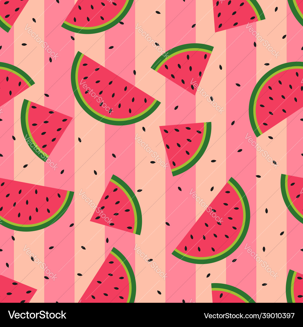 Seamless watermelons pattern Royalty Free Vector Image