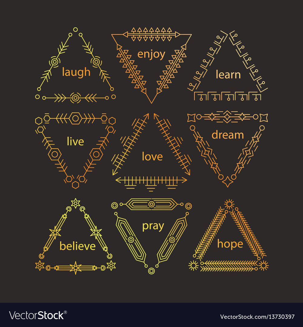 Thin line modern geometric frames Royalty Free Vector Image