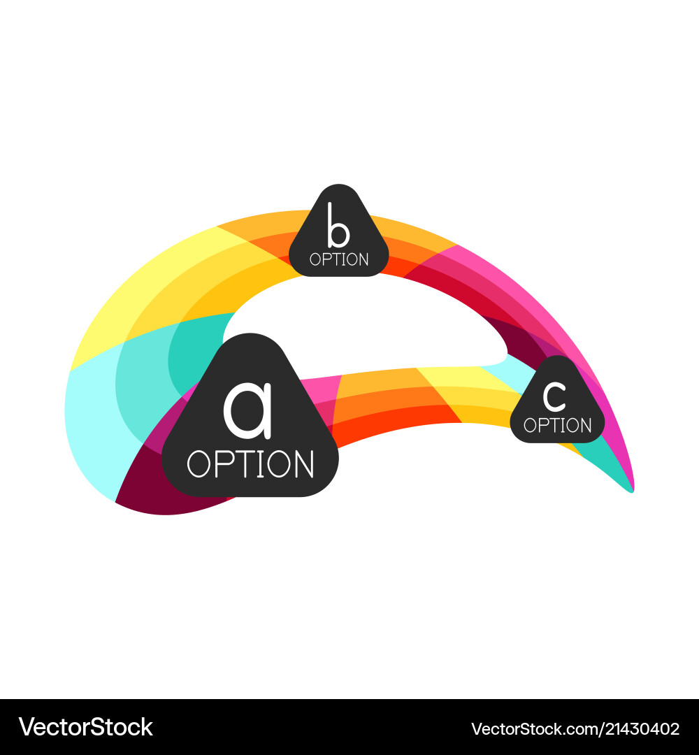 Abstract colorful geometric option infographics Vector Image