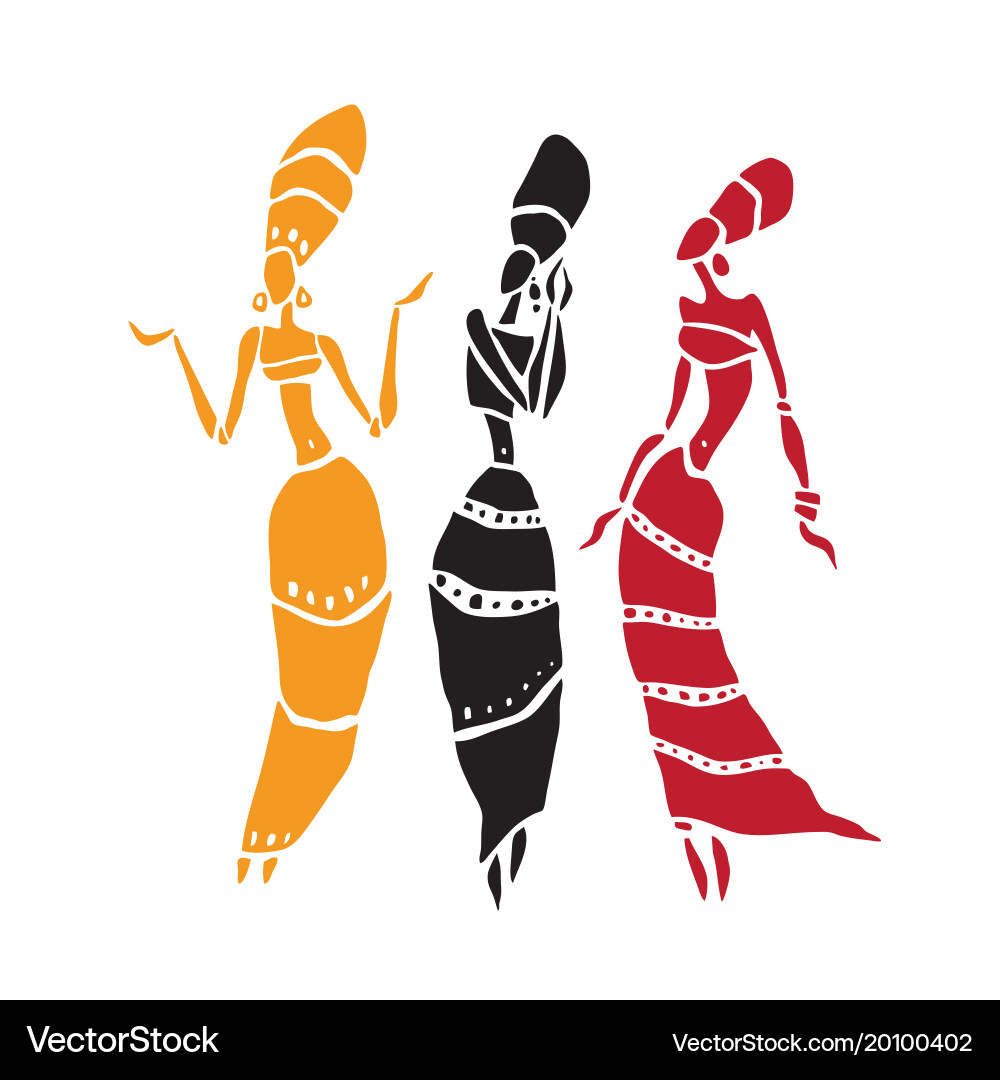 African beautiful women Royalty Free Vector Image
