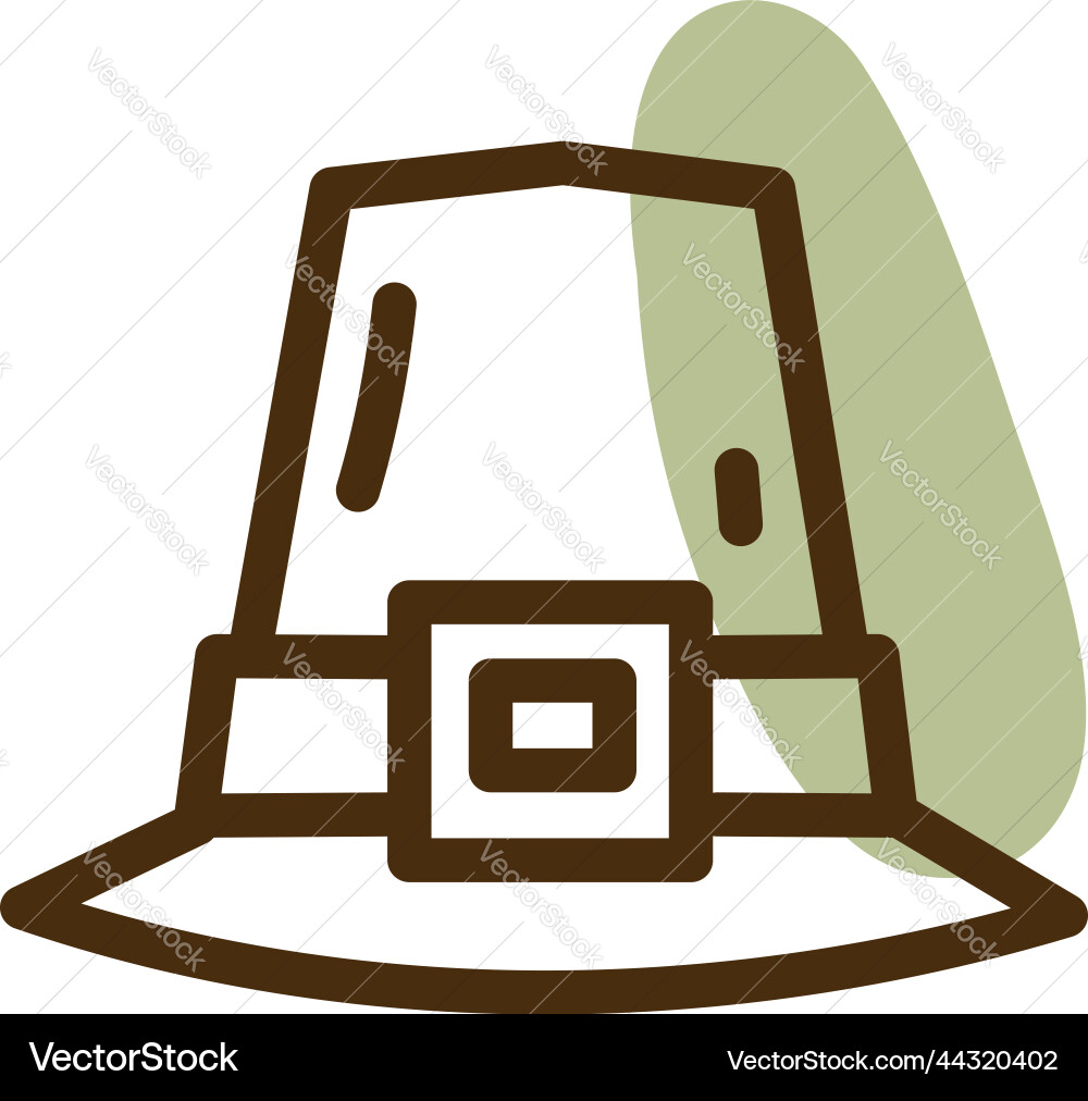 Autumn fancy hat on a white background Royalty Free Vector
