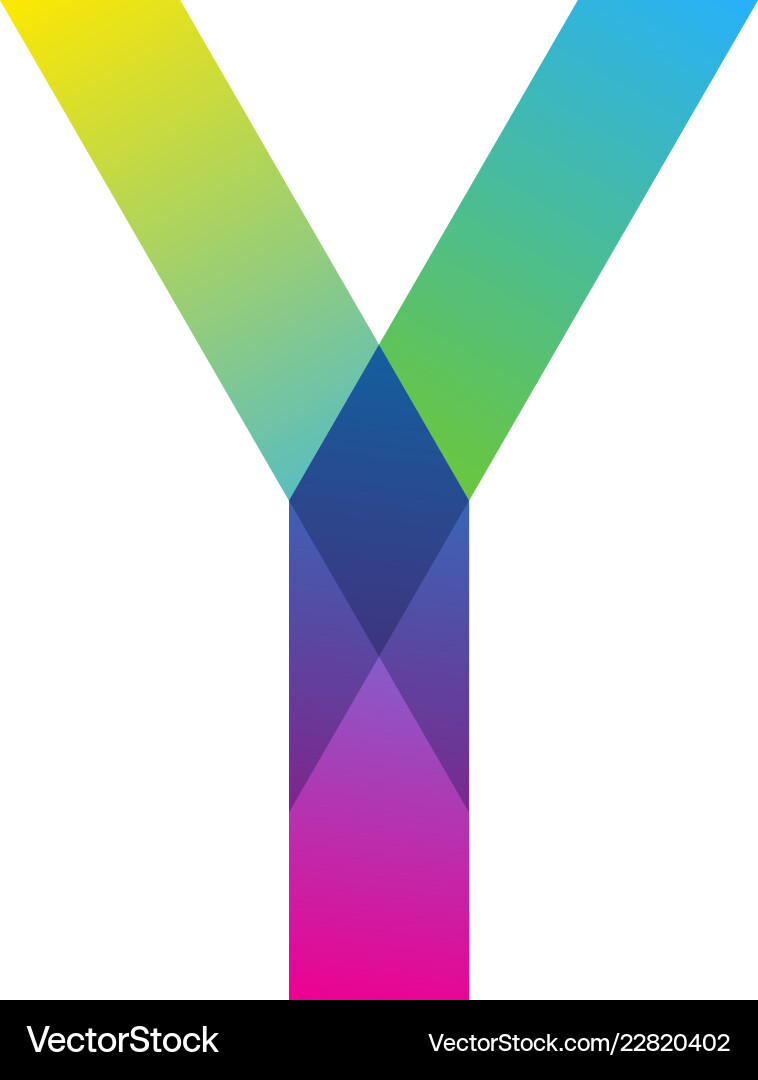 Color letter y logo icon design Royalty Free Vector Image