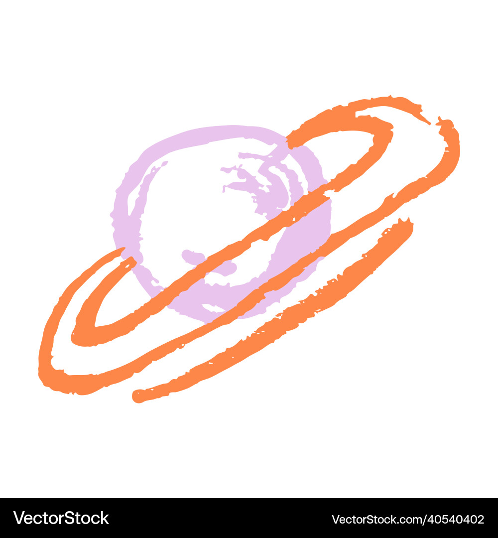 Icon in hand draw style drawing with wax crayons Vector Image