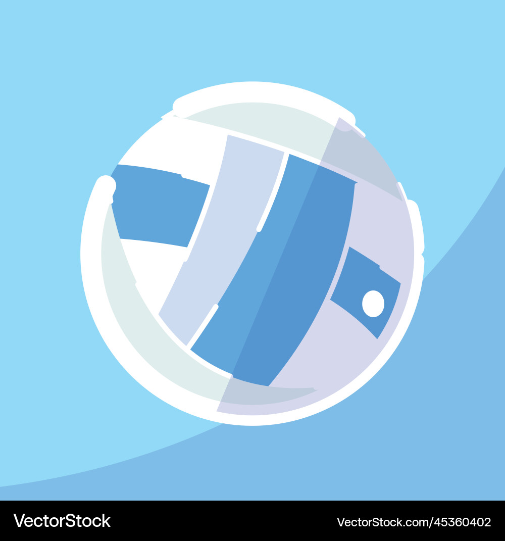 Isolated volleyball ball icon flat design Vector Image