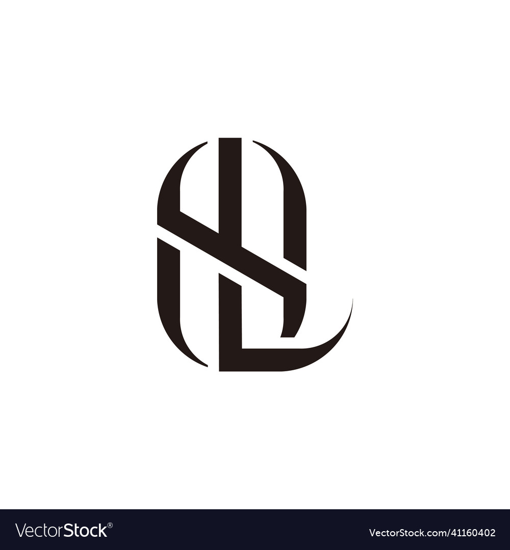 Letter sl simple linked geometric curve logo Vector Image Letter sl simple linked geometric curve logo Vector Image