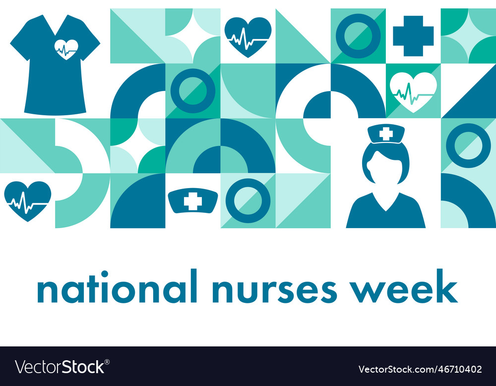 National nurses week holiday concept template Vector Image