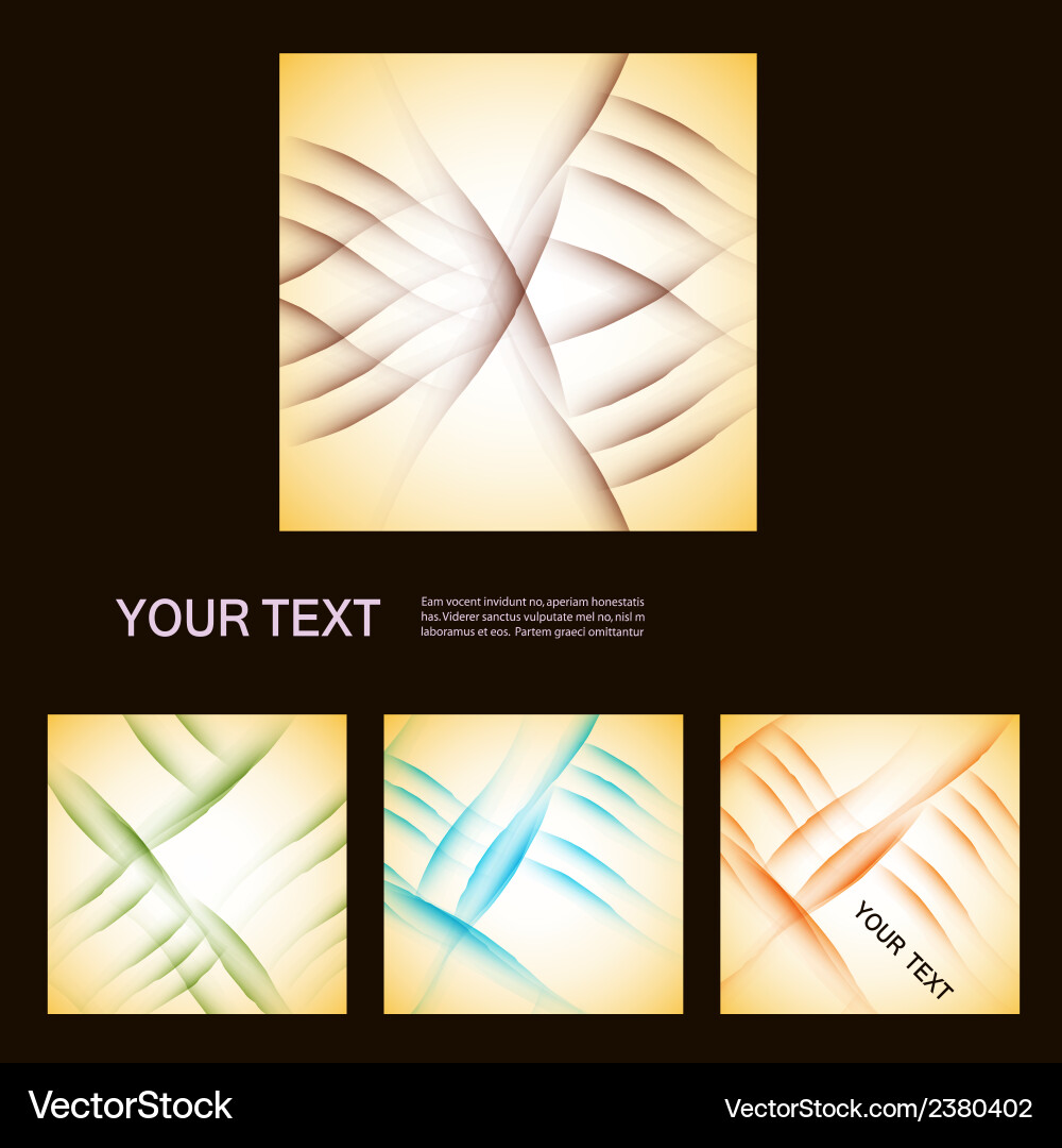 Set of abstract line background eps10 Royalty Free Vector