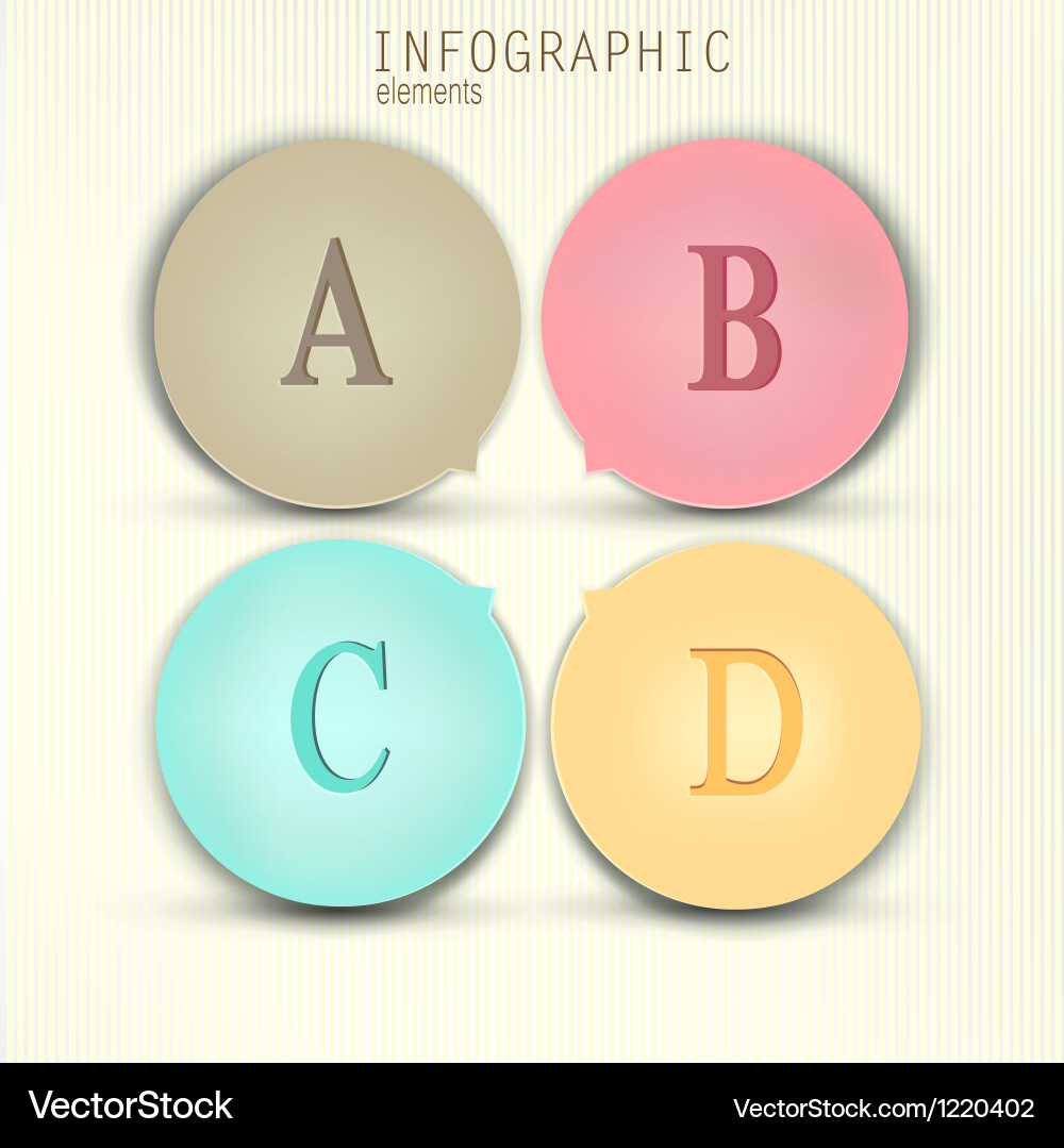 Set of bubbles stickers labels tags numbered Vector Image