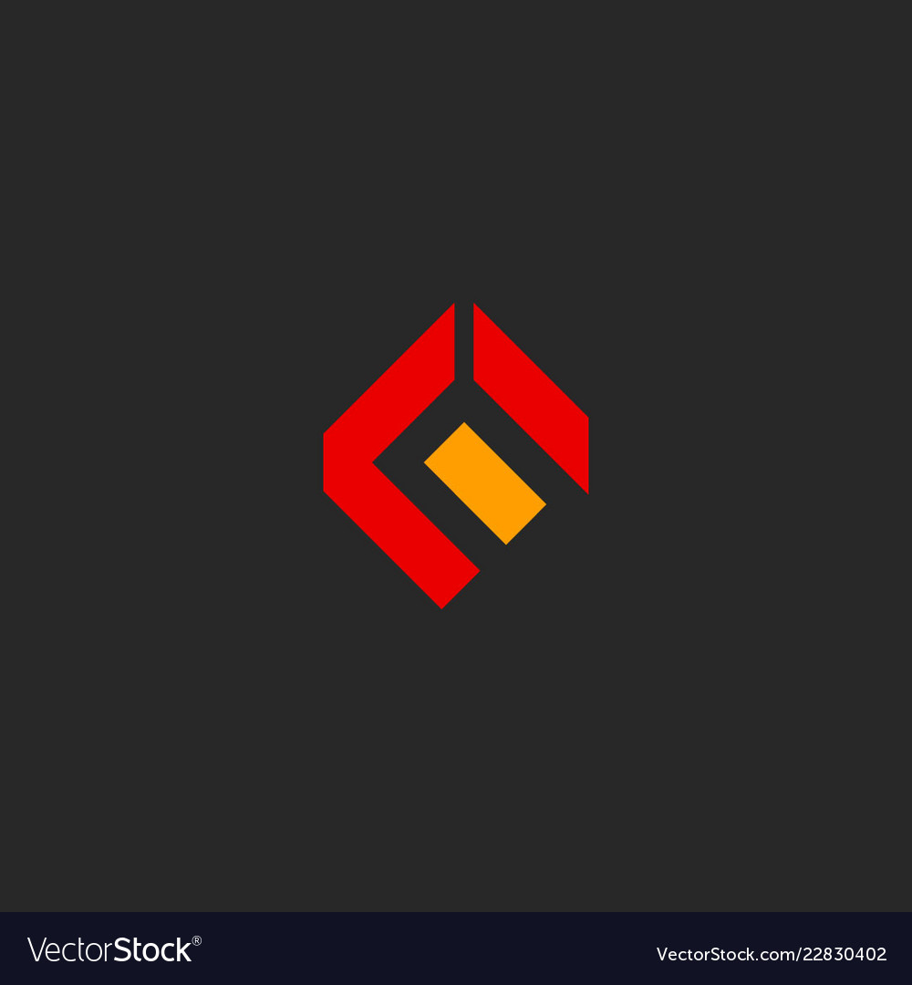 Shape line initial logo Royalty Free Vector Image