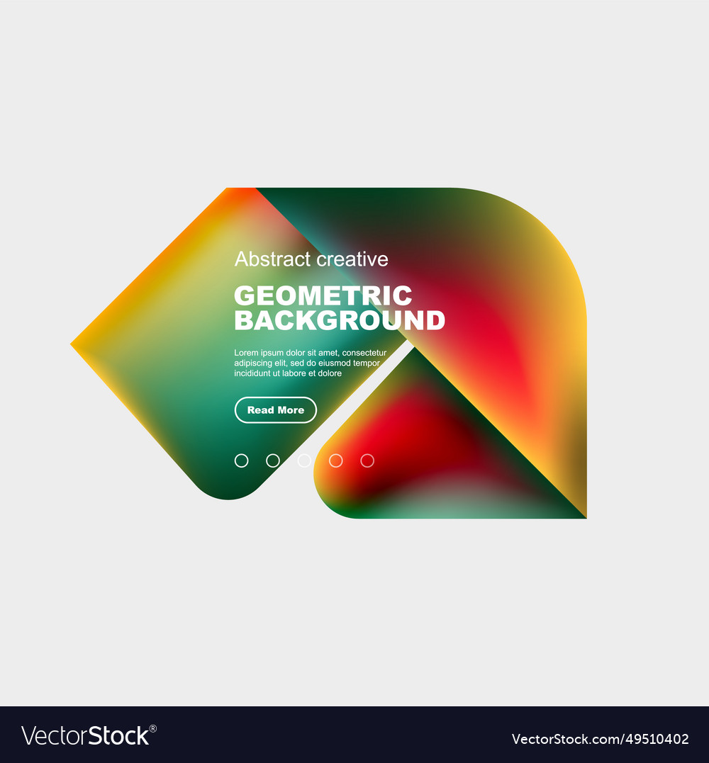 Square and triangle design with fluid gradients Vector Image