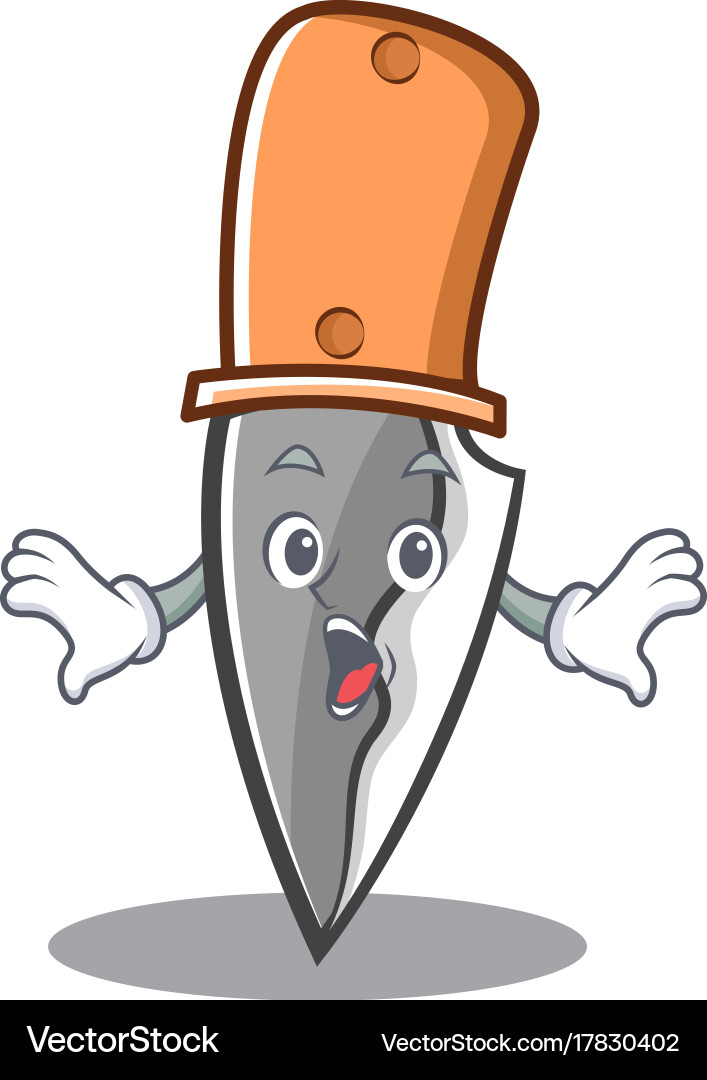Surprised knife character cartoon style Royalty Free Vector