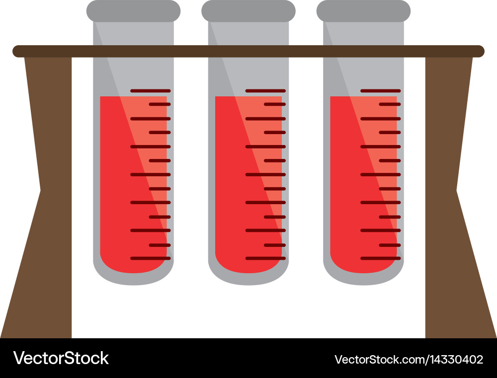 Test tube rack medicine laboratory Royalty Free Vector Image