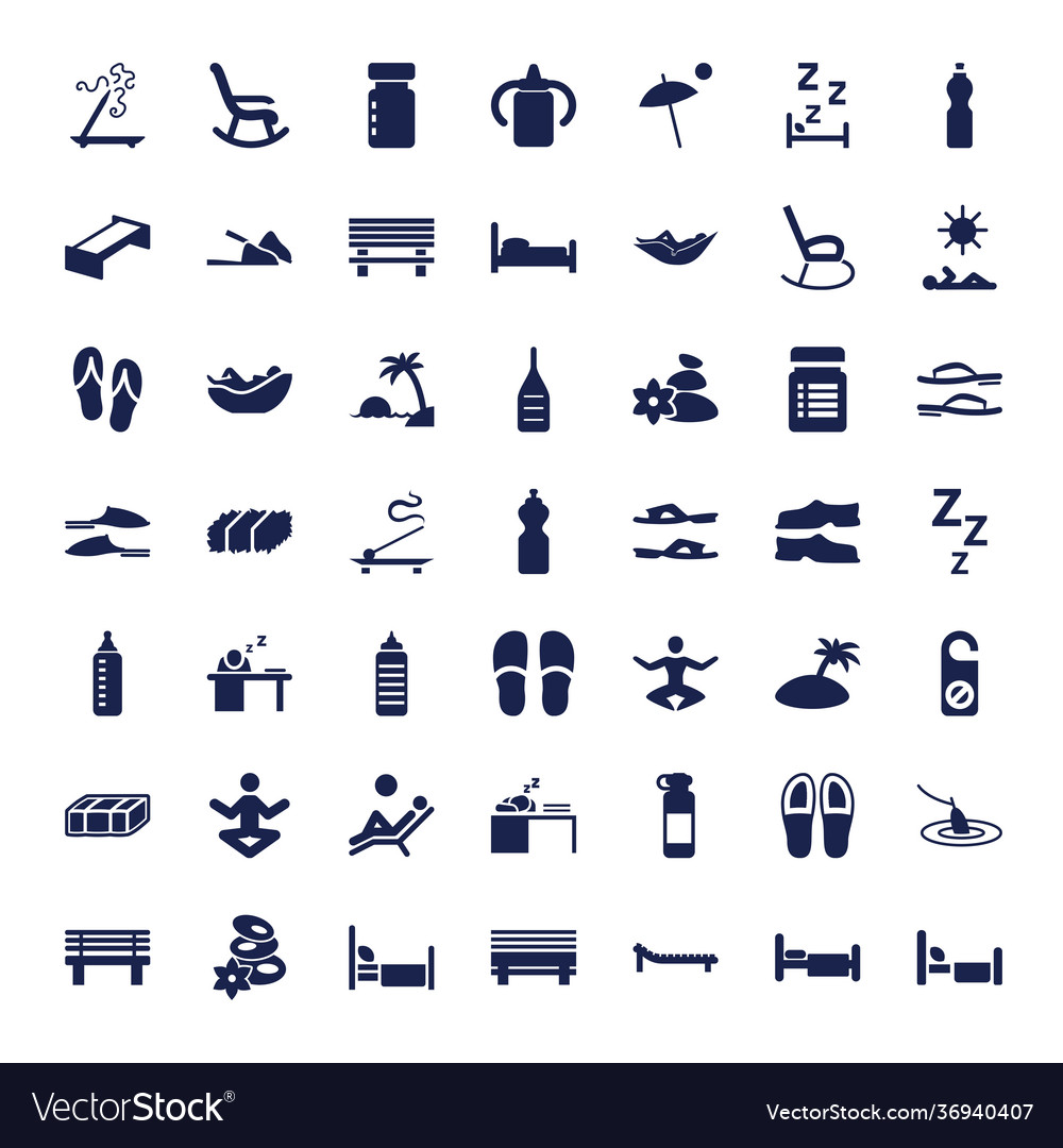 49 relax icons Royalty Free Vector Image - VectorStock