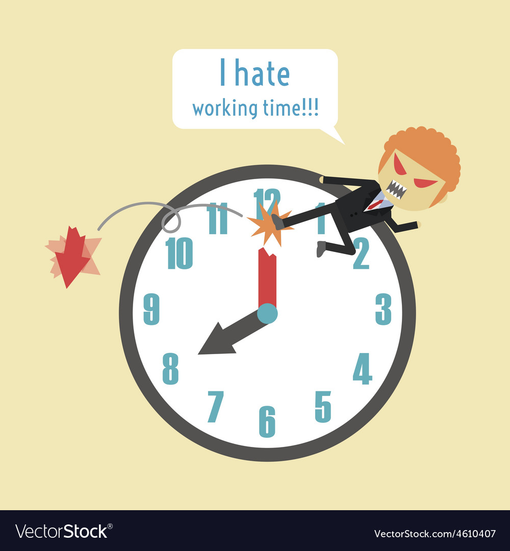85hate work Royalty Free Vector Image - VectorStock
