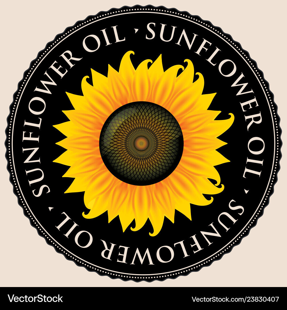 Banner for sunflower oil Royalty Free Vector Image