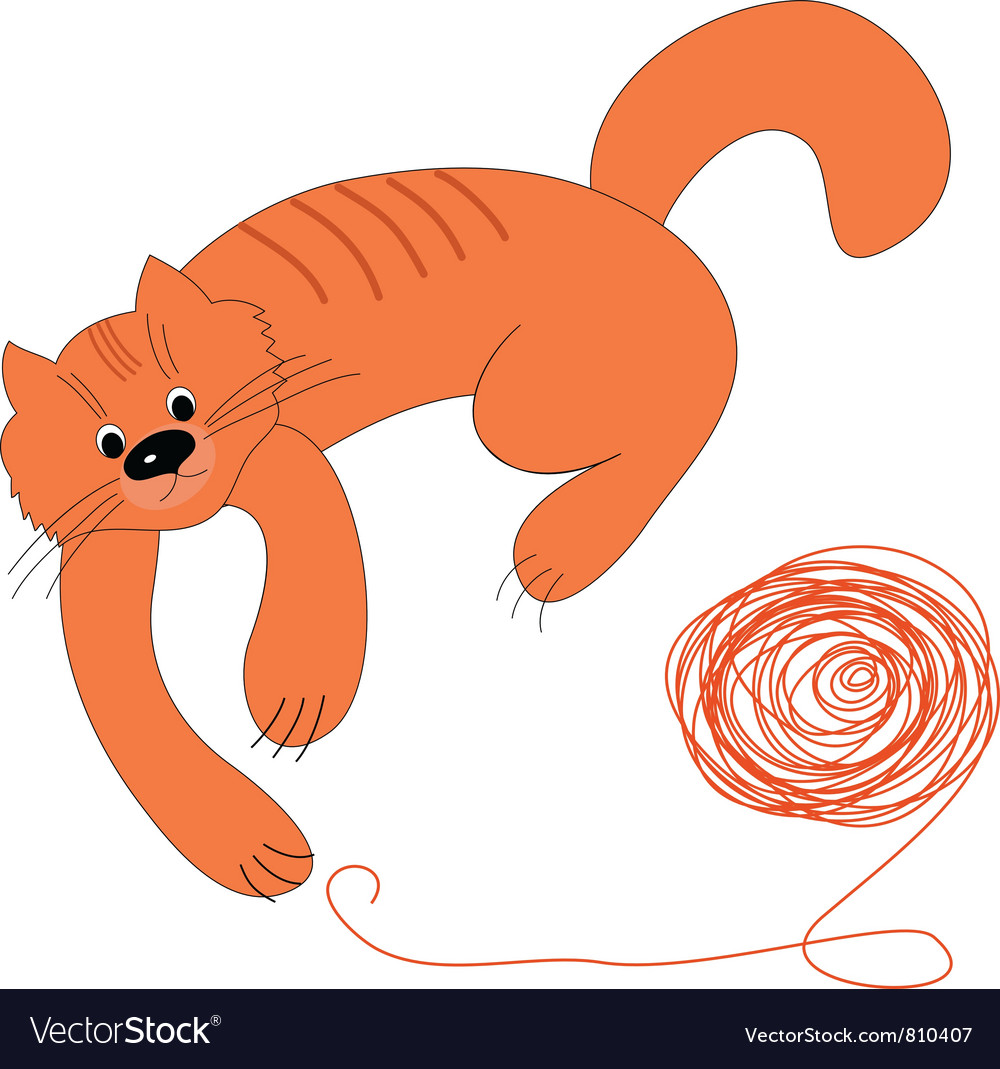 Cat wool Royalty Free Vector Image - VectorStock