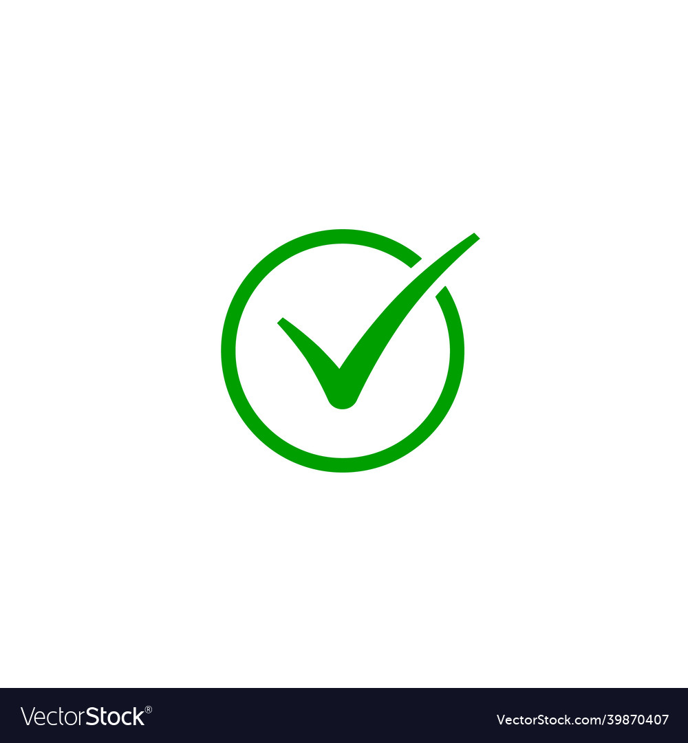 Check mark isolated flat web icon sign Royalty Free Vector