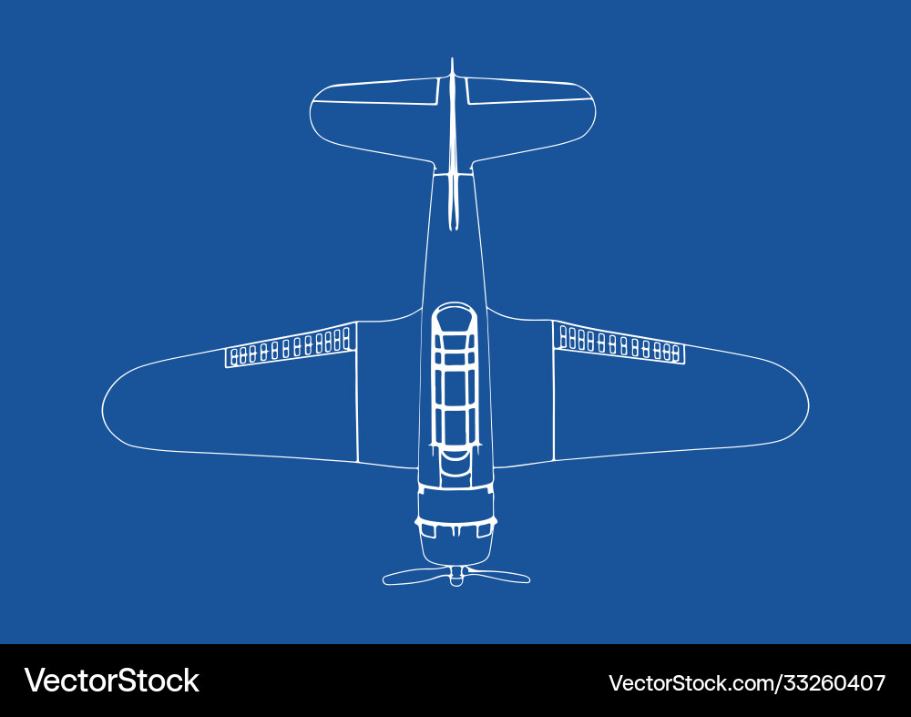 Drawing military aircraft on a blue background Vector Image