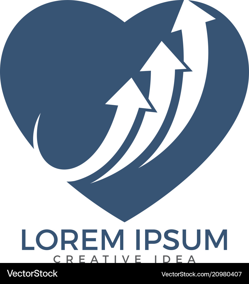 Good progress logo design financial success icon Vector Image