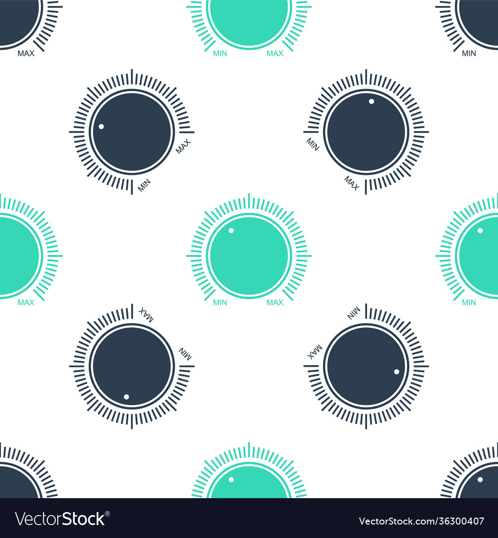 Green dial knob level technology settings icon Vector Image Green dial knob level technology settings icon Vector Image
