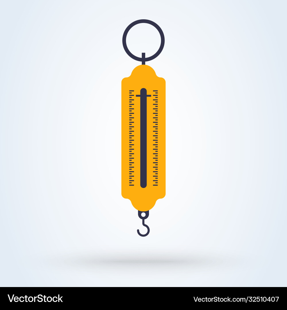 Hand scale spring mechanical flat simple modern Vector Image
