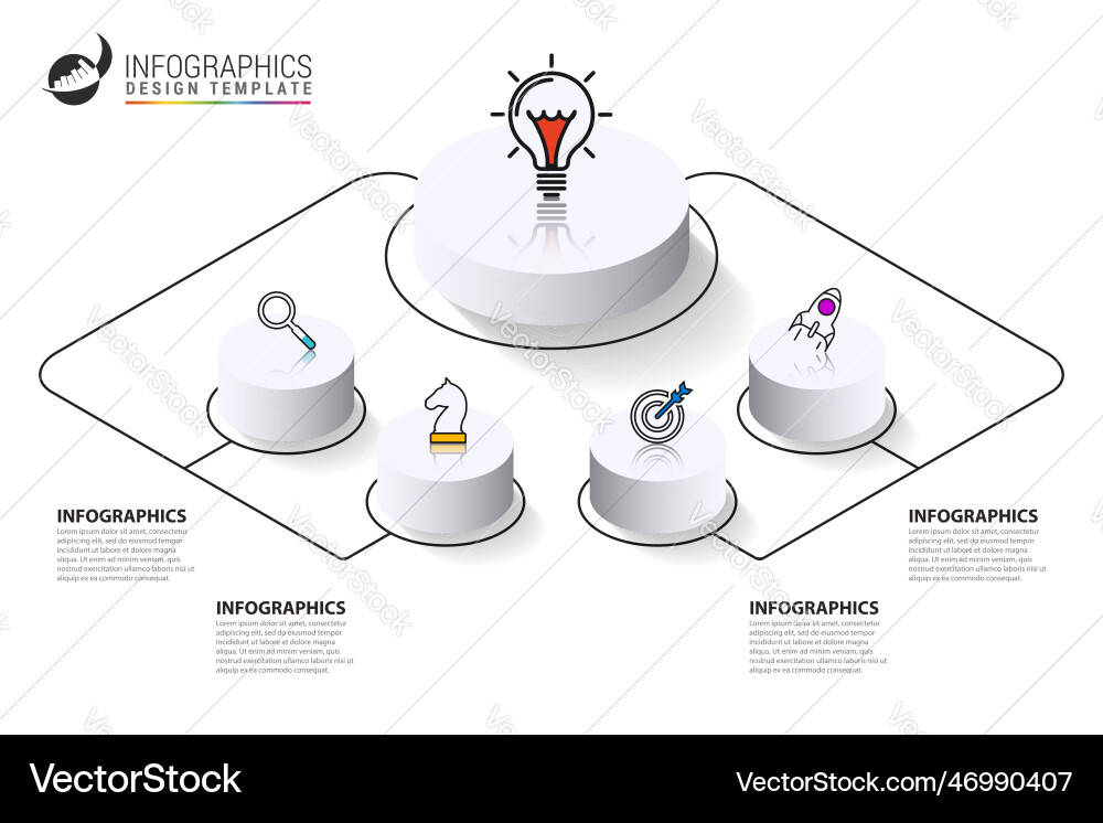 Infographic design template creative concept Vector Image