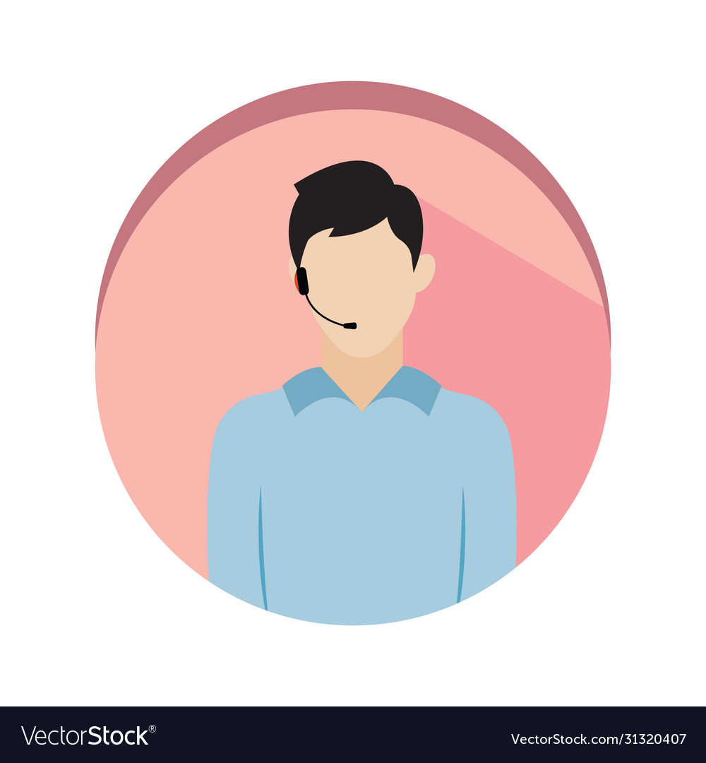 Isolated call center agent icon Royalty Free Vector Image Isolated call center agent icon Royalty Free Vector Image