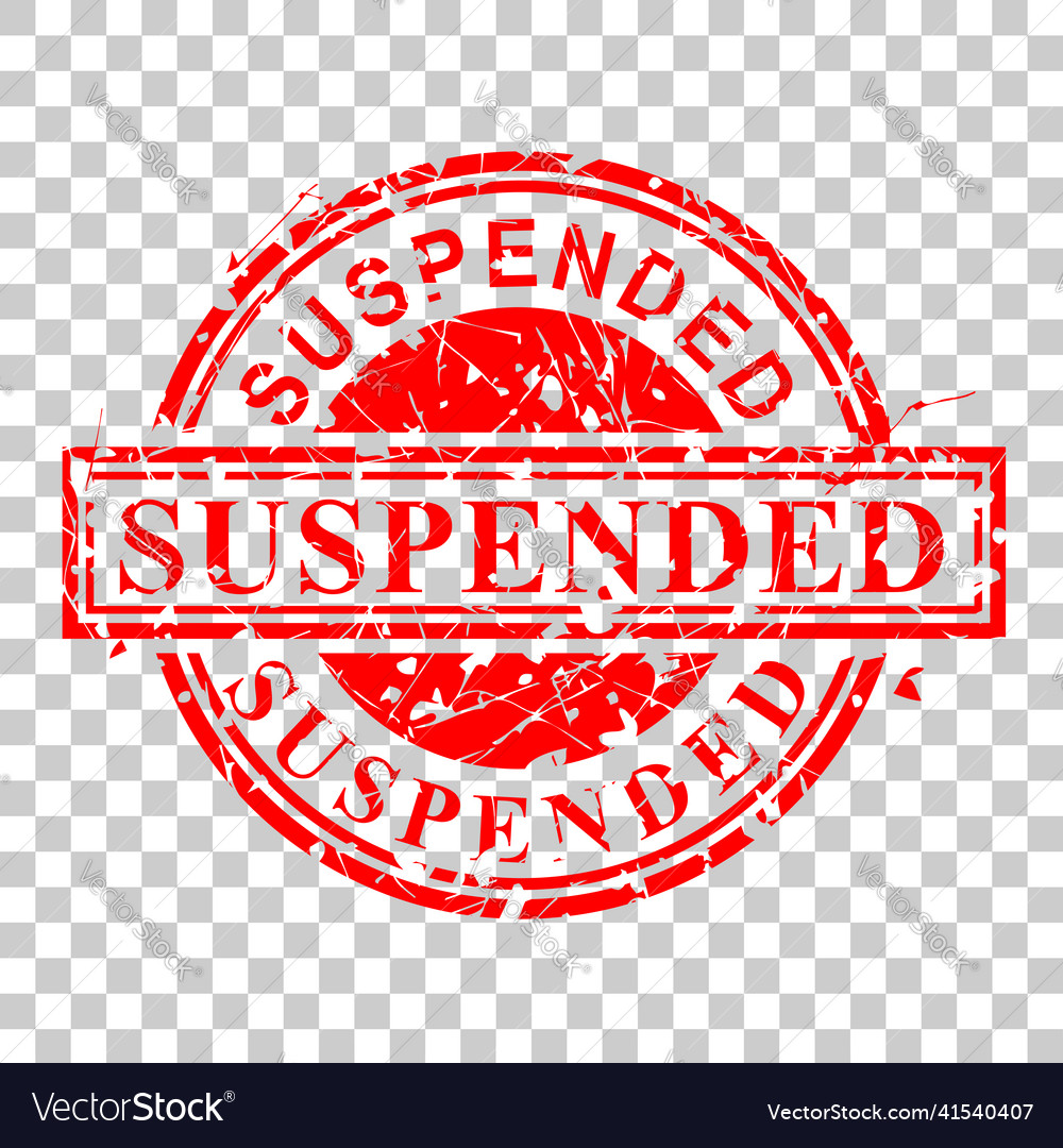 Simple rectangle red rubber stamp suspended Vector Image