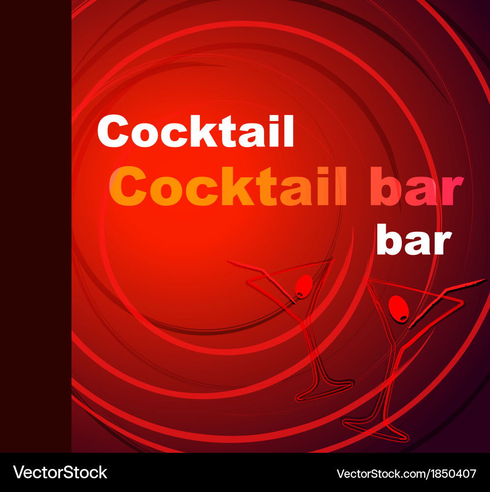 Template of a cocktail bar Royalty Free Vector Image