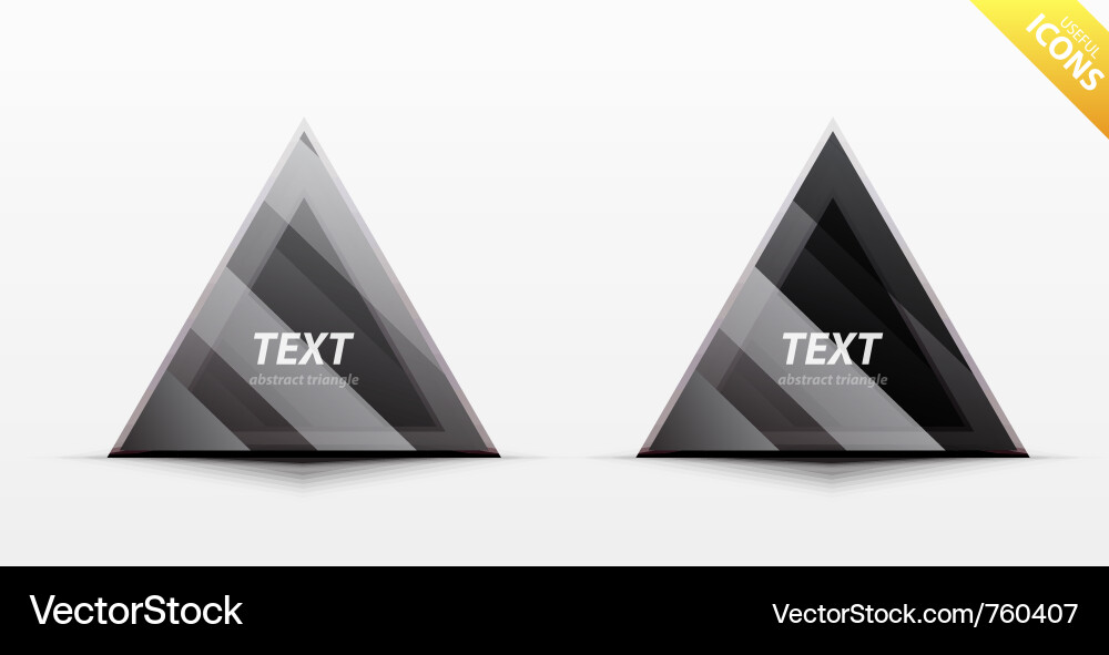 Triangle business design element Royalty Free Vector Image