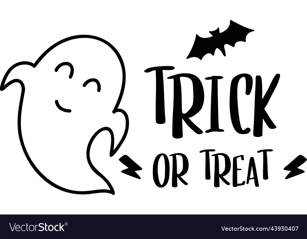 Trick or treat lettering Royalty Free Vector Image Trick or treat lettering Royalty Free Vector Image