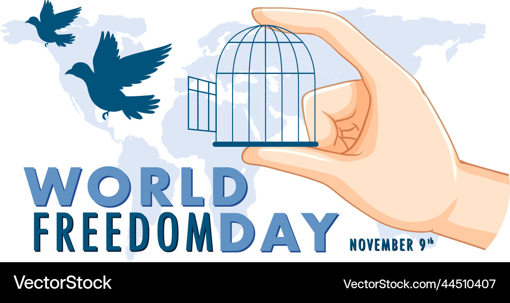 World freedom day banner design Royalty Free Vector Image