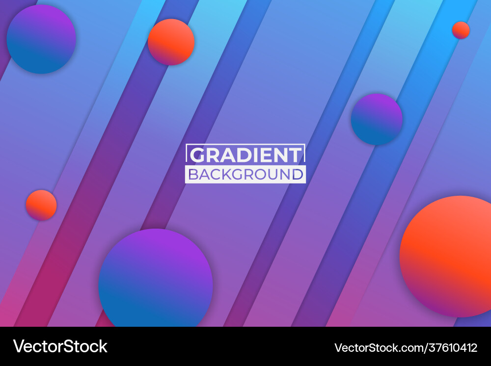 Abstract shiny gradient blue orange and purple Vector Image